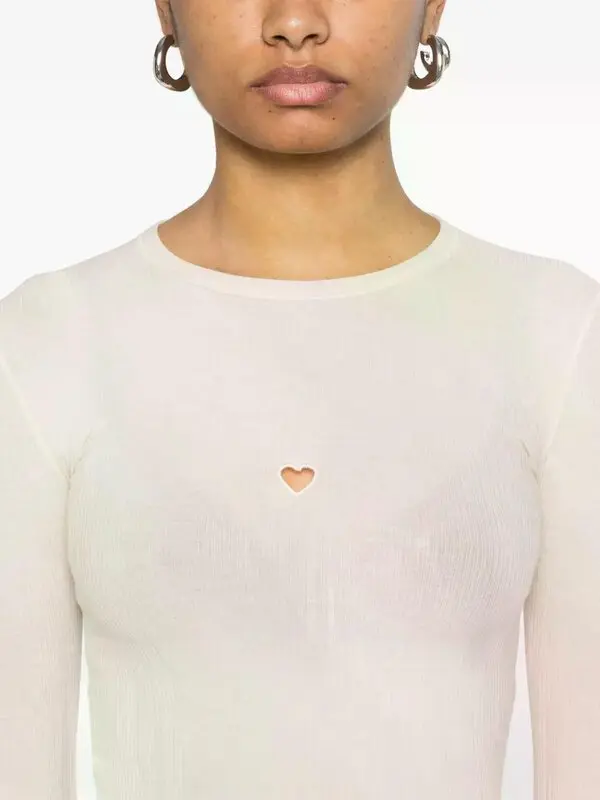 BASERANGE Heart T-shirt - Neutrals