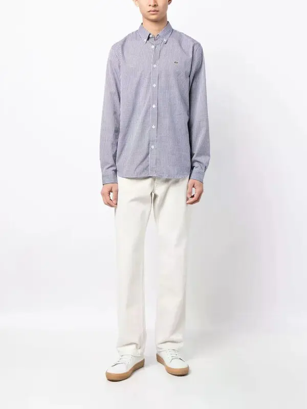 Lacoste Gingham-check Button-down Collar Shirt
