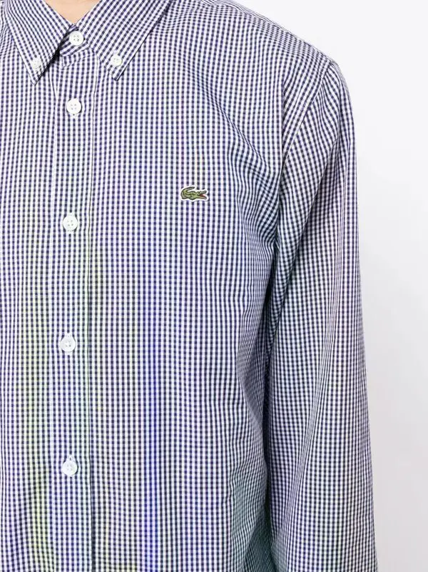 Lacoste Gingham-check Button-down Collar Shirt