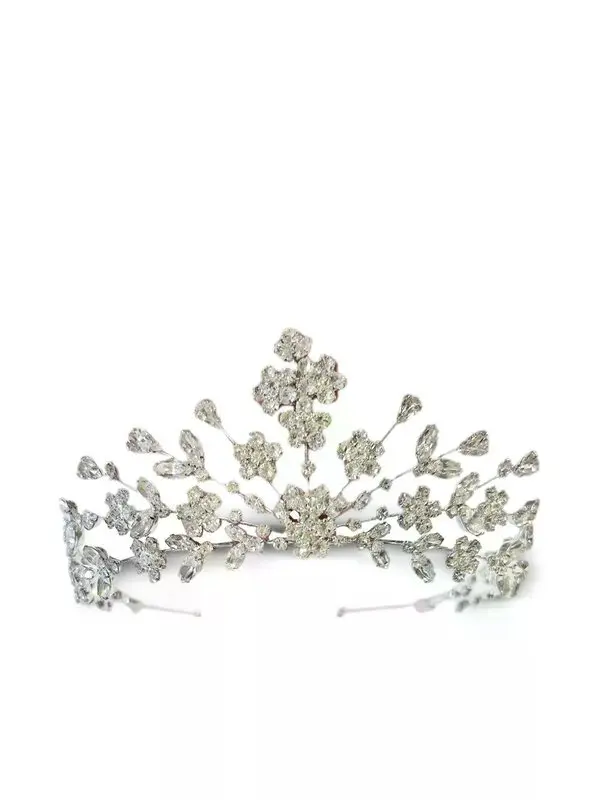 JENNIFER BEHR Miriam Crystal-embellished Tiara Headband - Silver