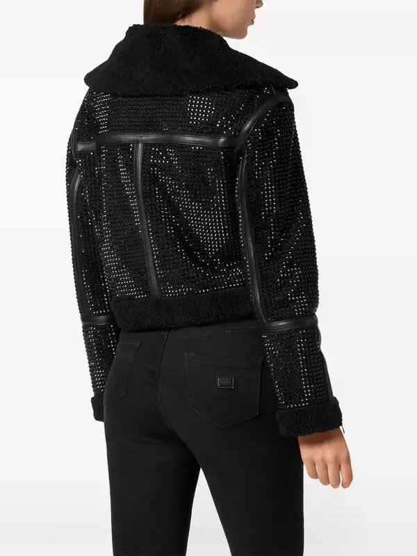 Philipp Plein Embellished Shearling Jacket