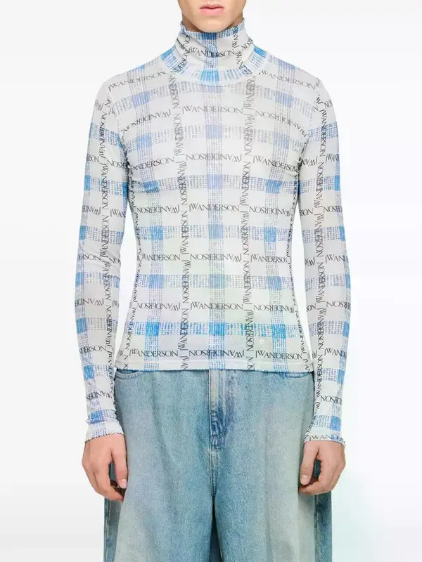 JW Anderson Logo Grid-print T-shirt