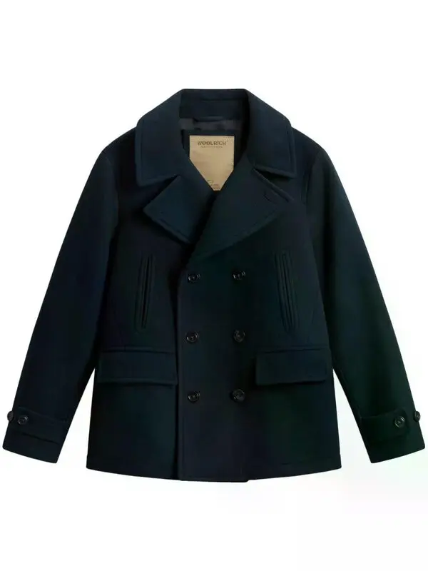 Woolrich Double-breasted Melton Coat