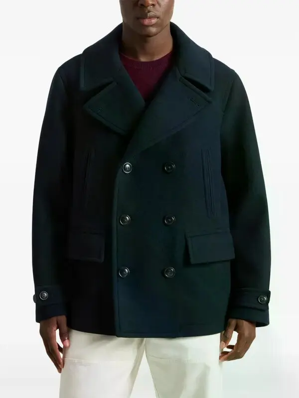 Woolrich Double-breasted Melton Coat