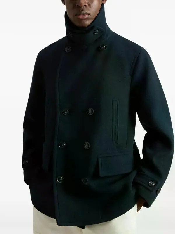 Woolrich Double-breasted Melton Coat