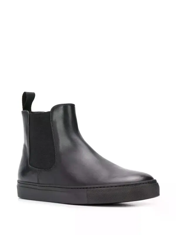 SCAROSSO Tommaso Leather Chelsea Boots - Black