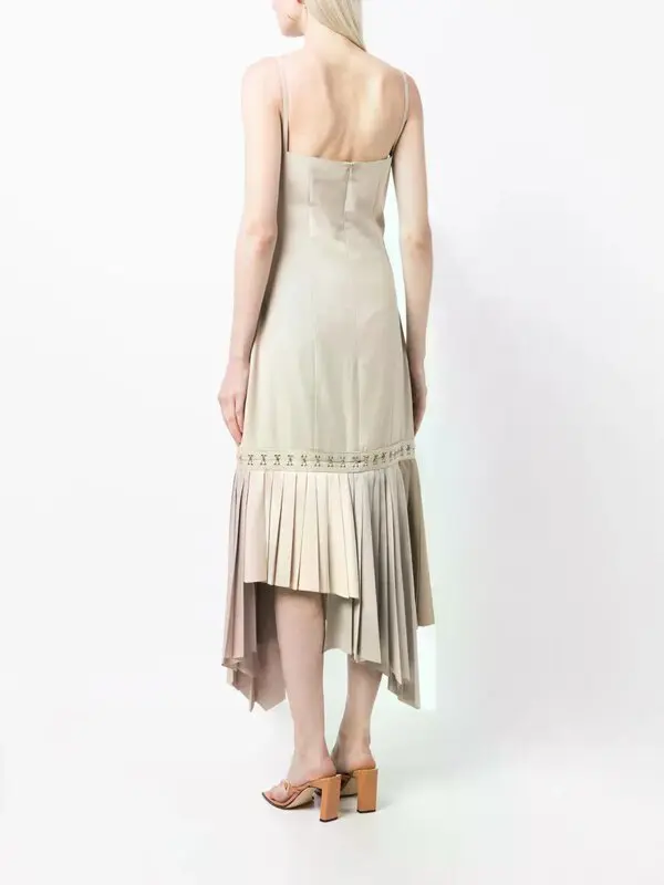 Rokh Sleeveless Pleated Midi Dress