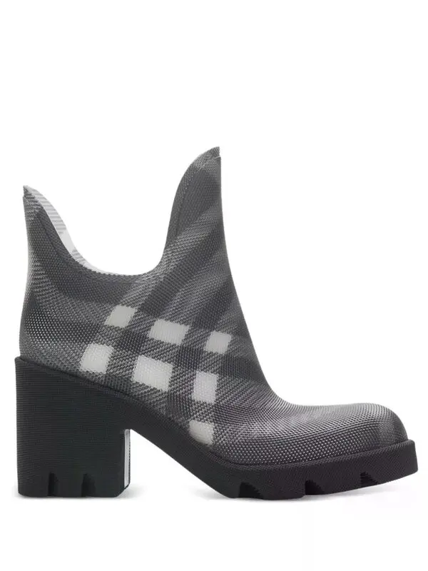 Burberry Marsh Check-pattern Boots - Grey