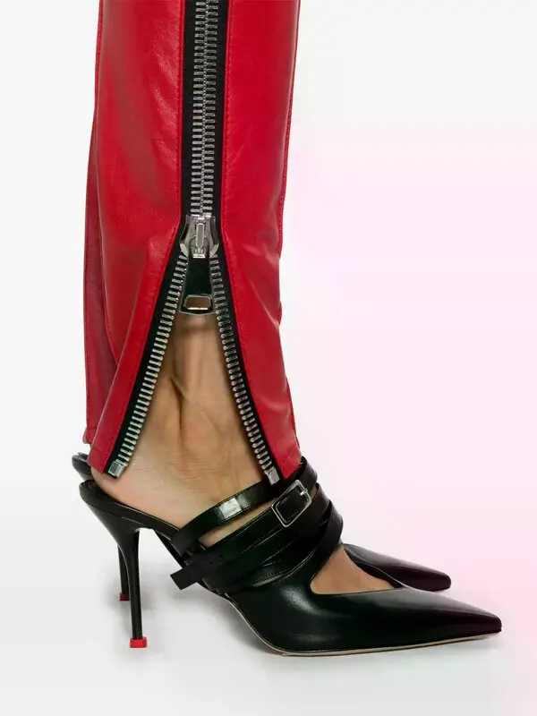 MITILIANE COUTURE Leather Trousers - Red
