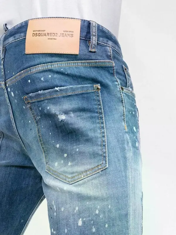 Dsquared2 Bleach Ripped Jeans