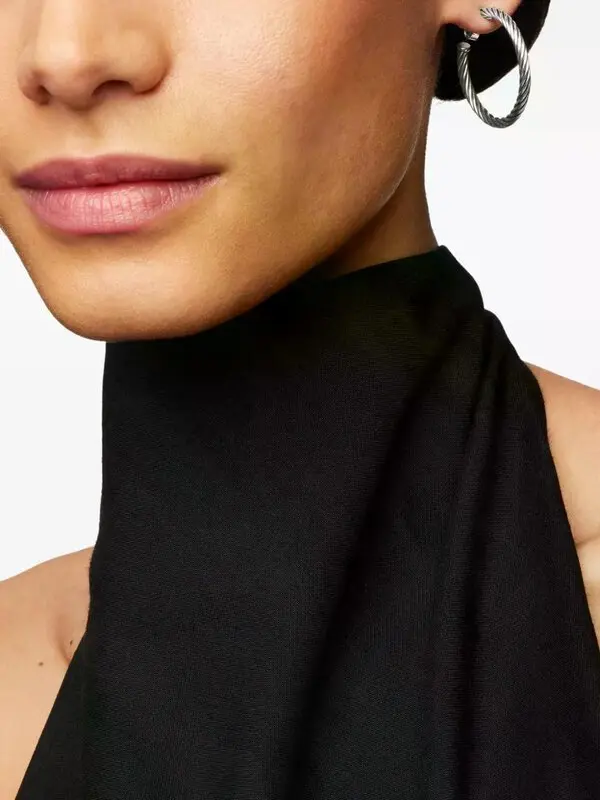 David Yurman Sterling Cable Hoop Earrings
