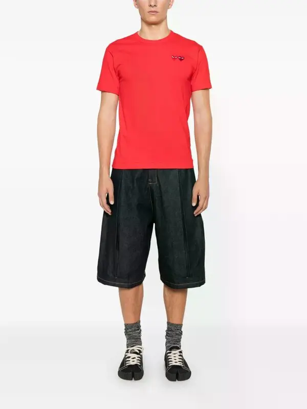 Play Comme Des Garcon Heart-patch T-shirt