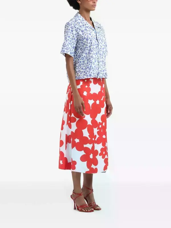 Marni Floral-print Midi Skirt