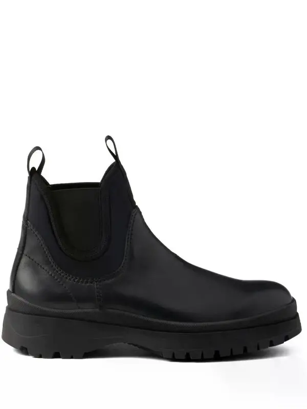 Prada Leather Chelsea Boots