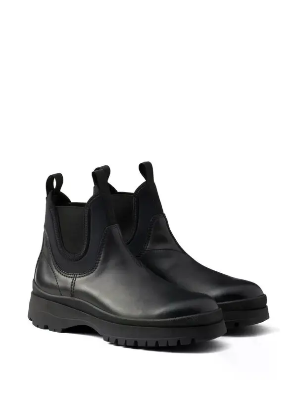 Prada Leather Chelsea Boots