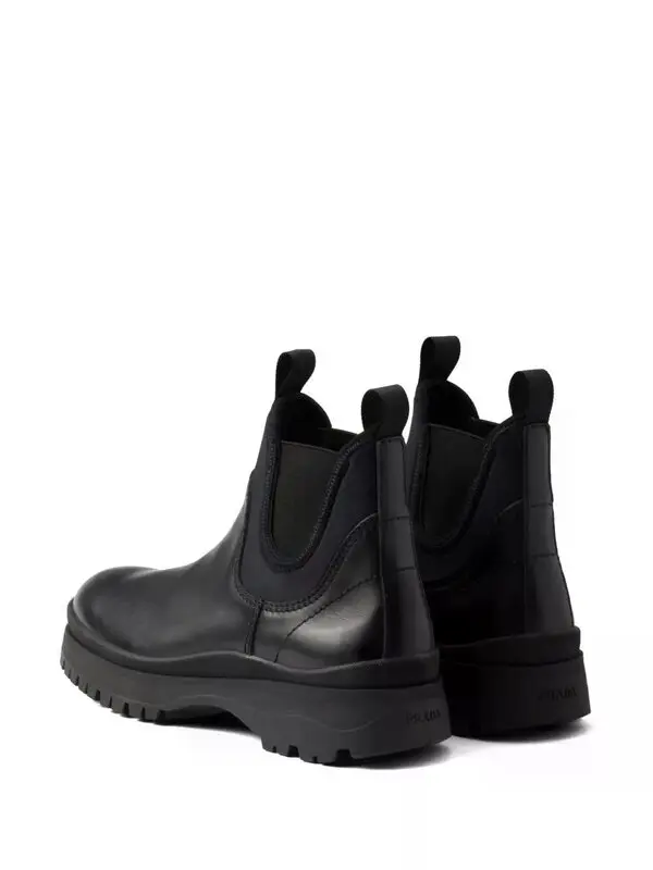 Prada Leather Chelsea Boots