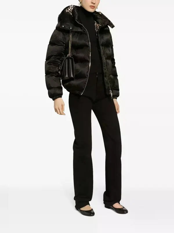 Dolce & Gabbana Monogram-jacquard Puffer Jacket
