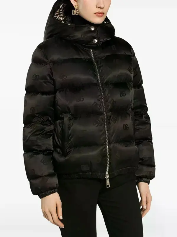 Dolce & Gabbana Monogram-jacquard Puffer Jacket