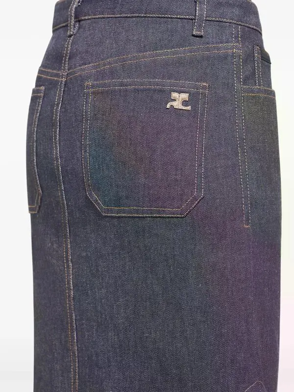 COURREGES Asymmetric-hem Denim Skirt