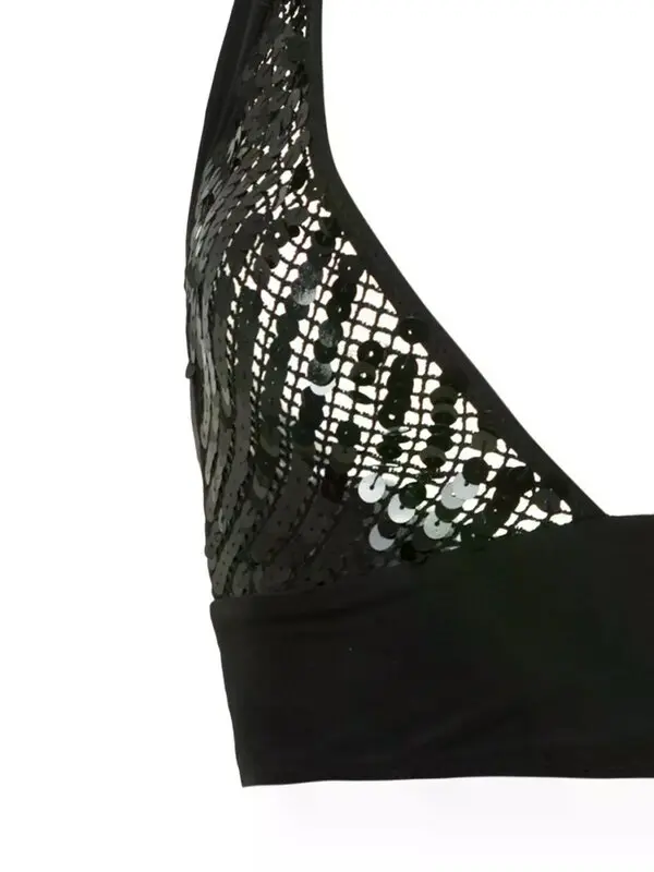 AMIR SLAMA Sequin Embroidered Bikini Set