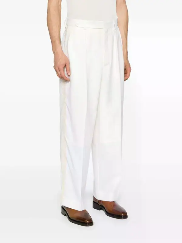 BODE Lace-trimmed Wool Trousers