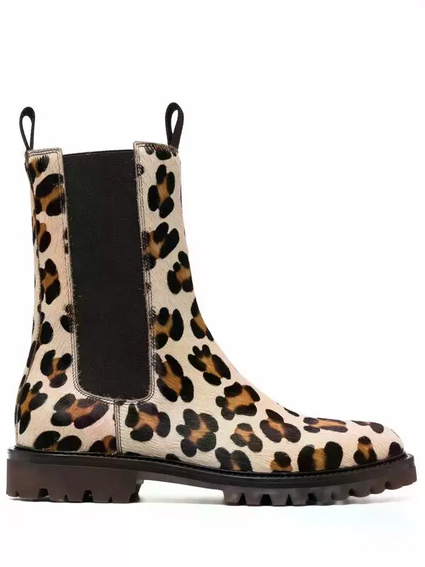 SCAROSSO Nick Wooster Leopard Print Boots
