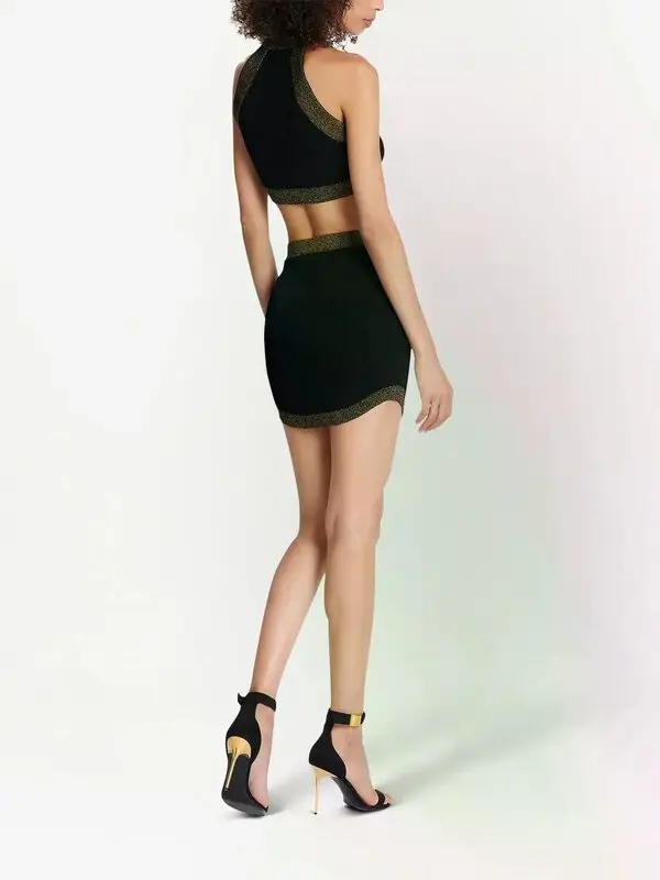 Balmain Contrast-trimmed Knitted Top