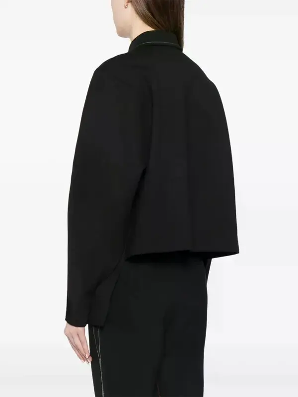 Victoria Beckham Decorative-stitching Polo Top - Black