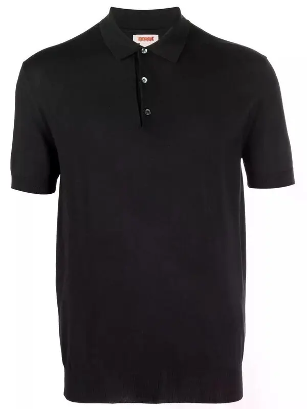 BARACUTA Pima Cotton Polo Shirt - Black