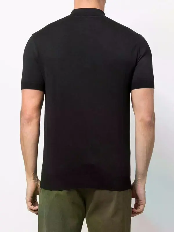 BARACUTA Pima Cotton Polo Shirt - Black