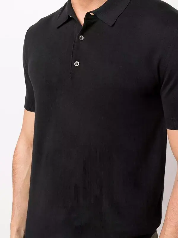 BARACUTA Pima Cotton Polo Shirt - Black