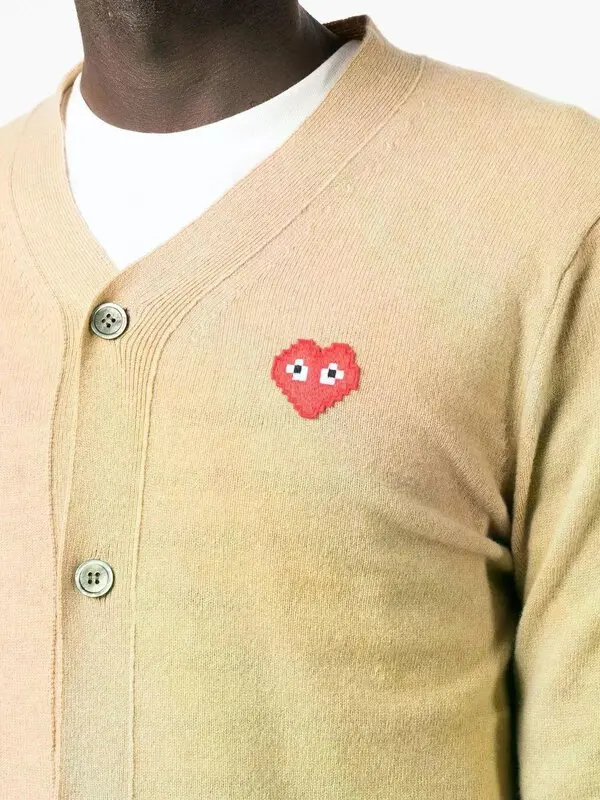 Play Comme Des Garcon Logo-embroidered Cardigan