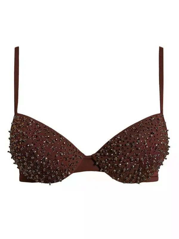 TWINSET Embroidered Push-up Bikini Top