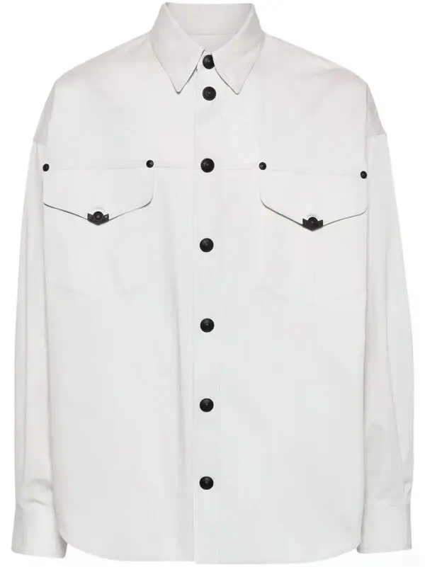 Versace Press-stud Cotton Shirt