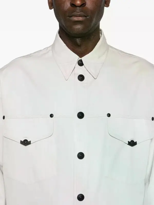 Versace Press-stud Cotton Shirt
