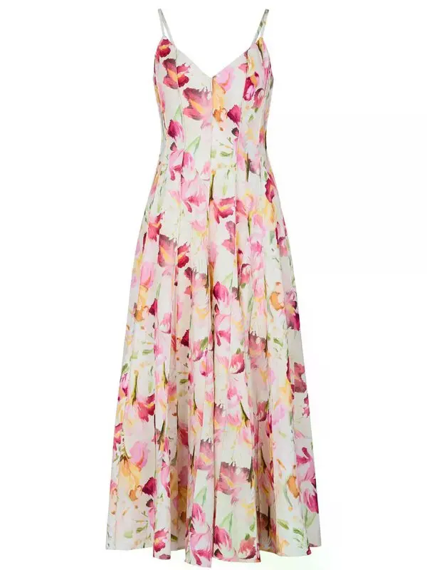 NICHOLAS Micah Floral Print Midi Dress