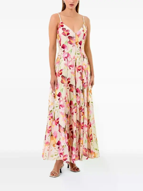 NICHOLAS Micah Floral Print Midi Dress