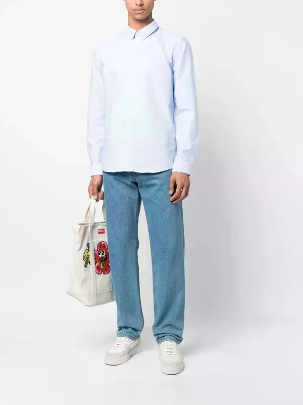 A.p.c. Logo-embroidered Button-down Shirt