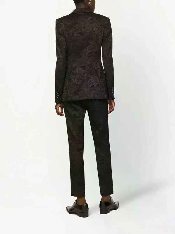 Dolce & Gabbana Floral-jacquard Single-breasted Blazer
