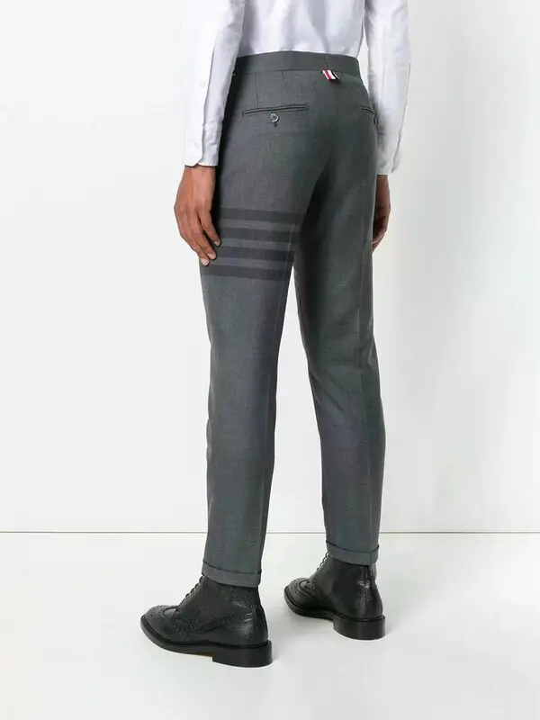 Thom Browne 4-bar Skinny Fit Trousers - Grey