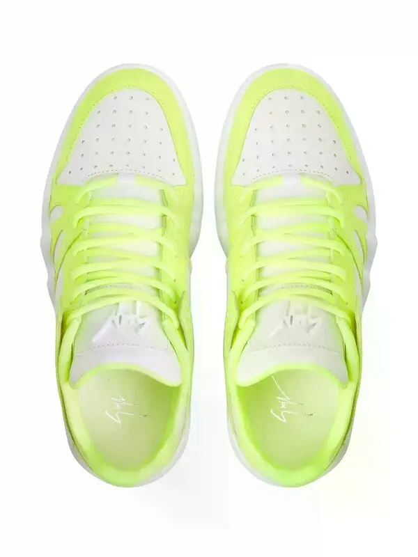 GIUSEPPE ZANOTTI Talon Low-top Leather Sneakers - White