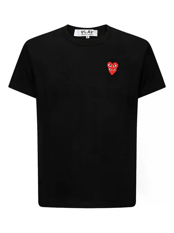 Play Comme Des Garcon Logo-appliqué Cotton T-shirt