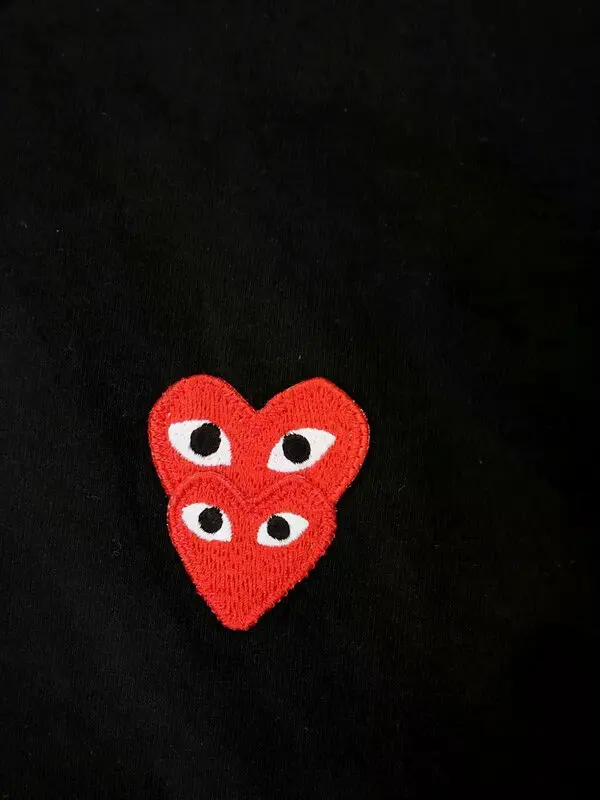 Play Comme Des Garcon Logo-appliqué Cotton T-shirt