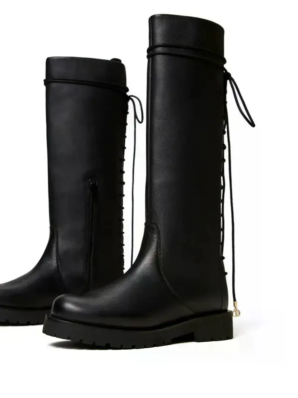 TWINSET Lace-up Leather Boots