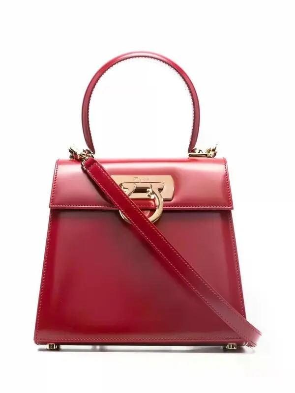 FERRAGAMO Small Iconic Top Handle Bag - Red