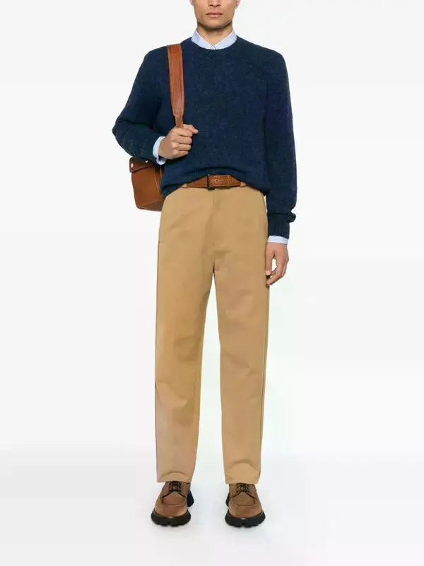 Polo Ralph Lauren Ribbed Knit Sweater With Suede Elbow Patches