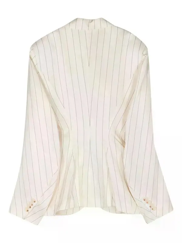 Remain Birger Christensen Drapy Pinstriped Single-breasted Blazer
