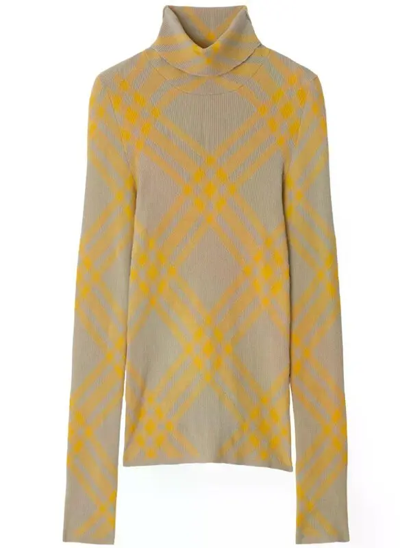 Burberry Checked Wool-blend Jumper
