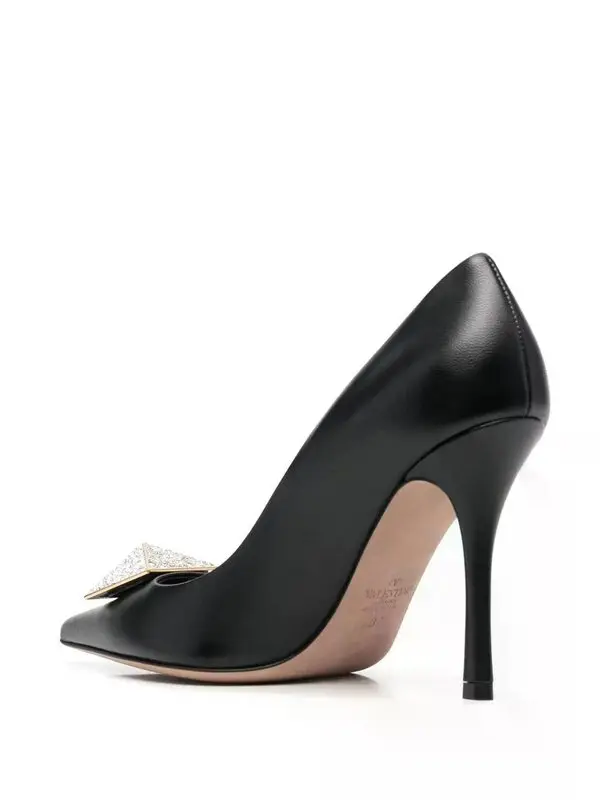Valentino Garavani 100mm One Stud Embellished Pumps