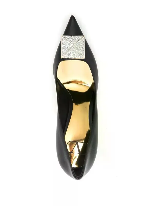 Valentino Garavani 100mm One Stud Embellished Pumps